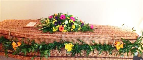 Eco- Friendly Casket Garland with optional tied sheaf