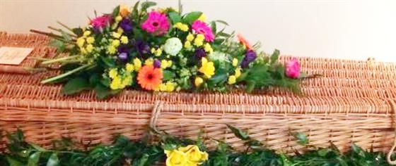 Eco- Friendly Casket Garland with optional tied sheaf